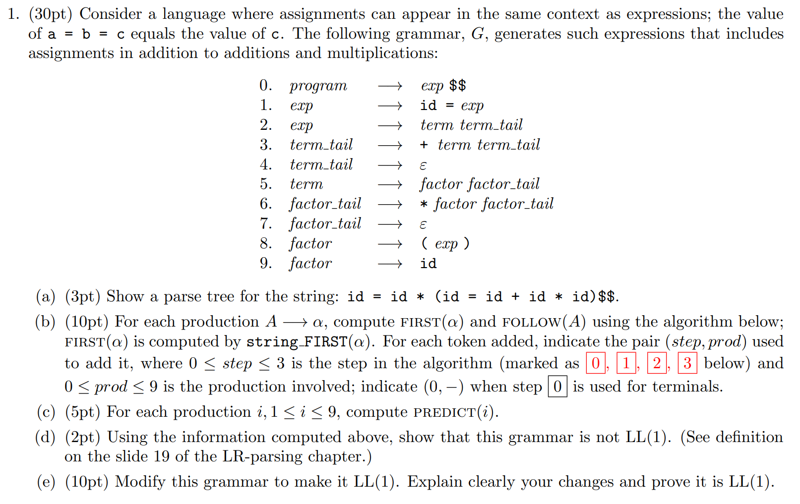 Solved (30pt) ﻿Consider a language where assignments can | Chegg.com