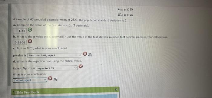 Solved Consider the following hypothesis test: Ho: μ | Chegg.com