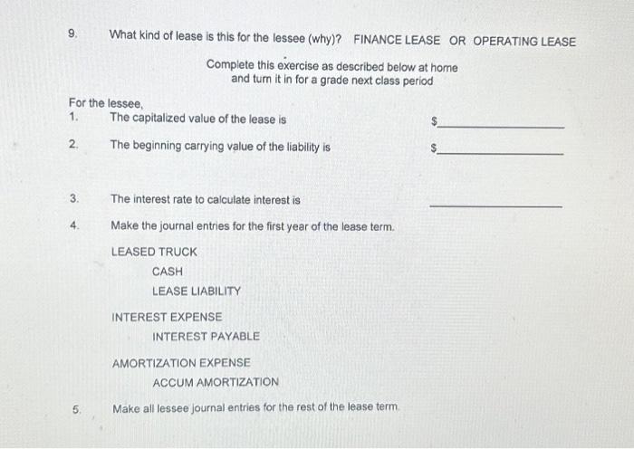 Solved ACC 302 - Leasing - Lessee Bargain Purchase Option A | Chegg.com