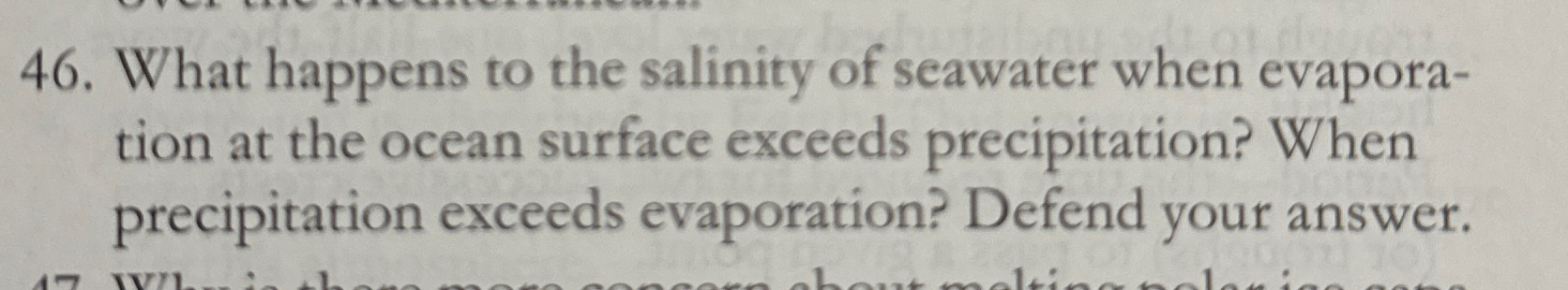 Solved What happens to the salinity of seawater when | Chegg.com