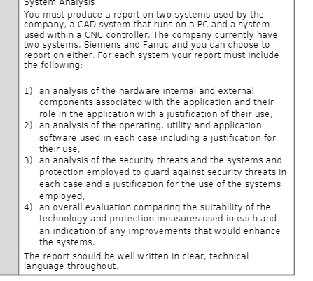 Solved system AnalysisYou must produce a report on two | Chegg.com