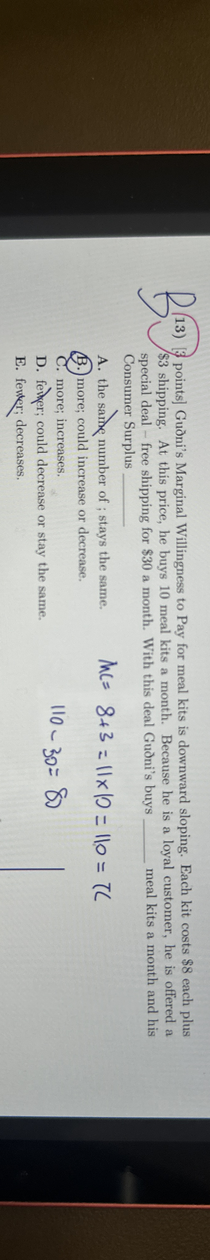 Solved [3. ﻿points] ﻿Guðni's Marginal Willingness to Pay for | Chegg.com