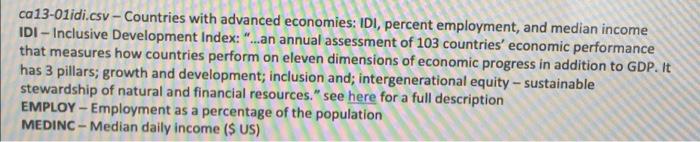 Solved Country IDI Australia Belgium Canada CzechRep Estonia | Chegg.com