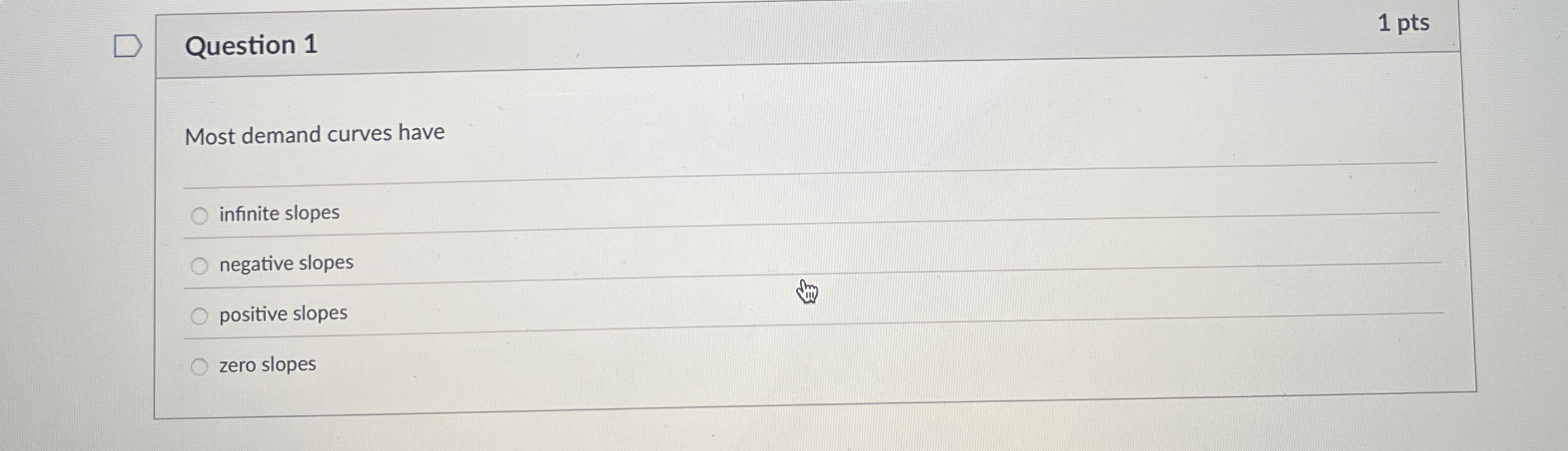 Solved Question 1Most demand curves have q,infinite | Chegg.com