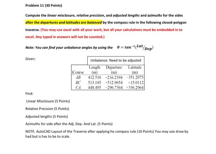 Solved Problem 11 30 Points Compute The Linear Misclosure