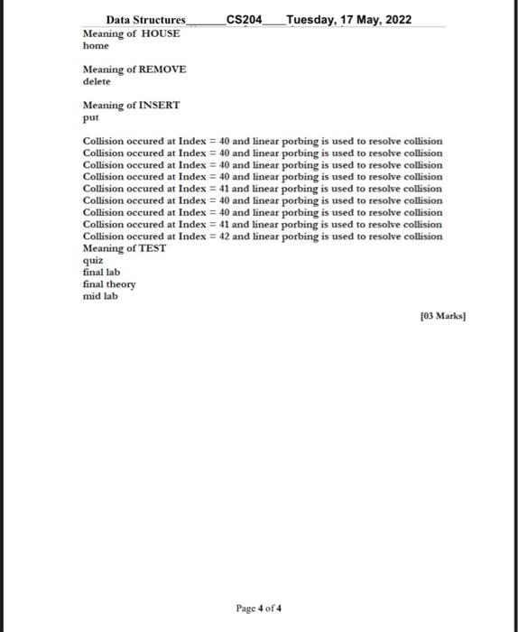 Exam Instructions - To answers all fours questions | Chegg.com