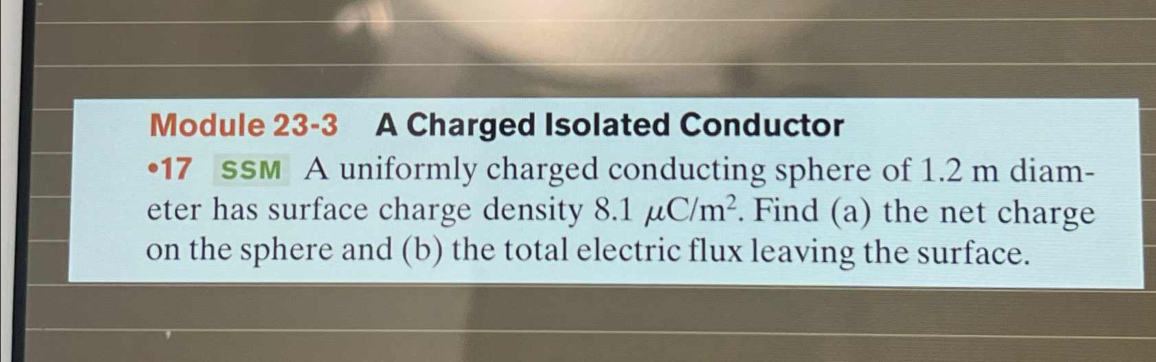 Solved Module 23-3 ﻿A Charged Isolated Conductor-17 ﻿SSM A | Chegg.com
