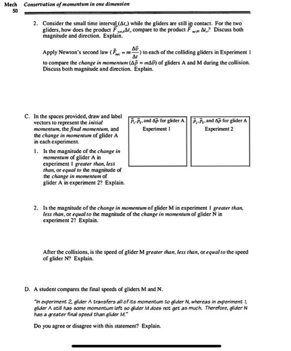Solved Two experiments are conducted with gliders on a | Chegg.com