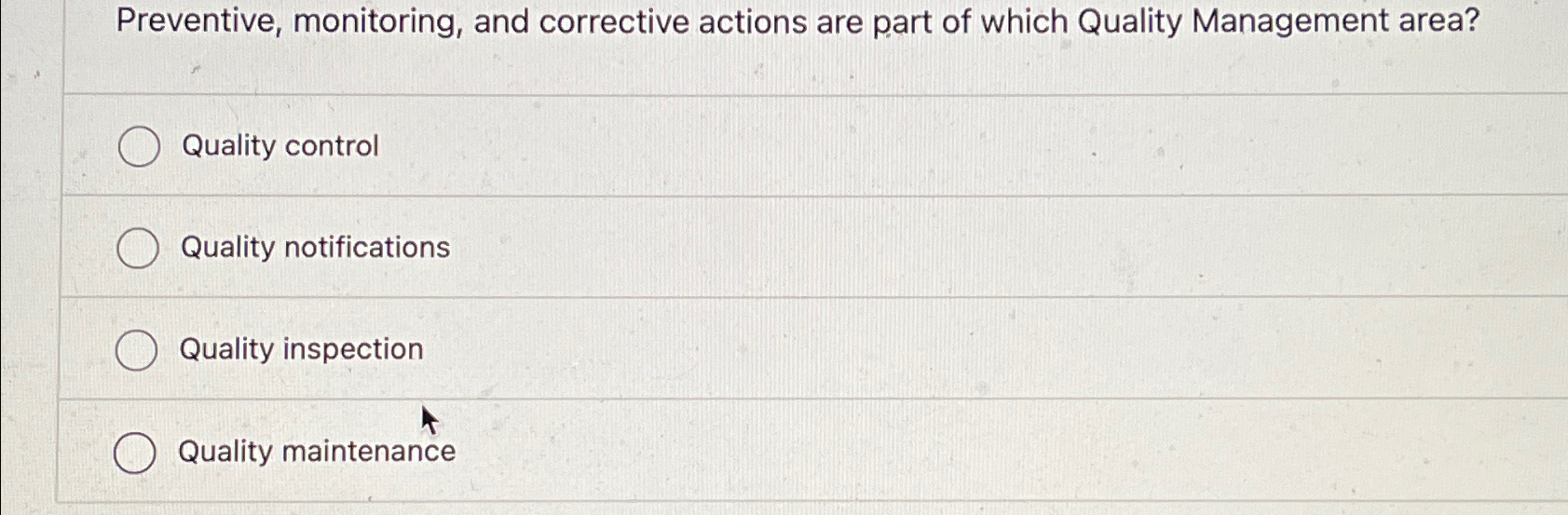 Solved Preventive, monitoring, and corrective actions are | Chegg.com