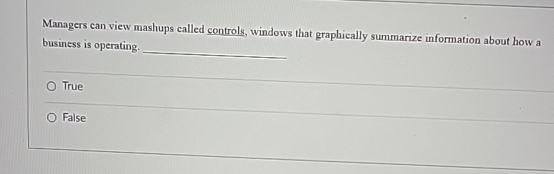 Solved Managers can view mashups called controls, windows | Chegg.com