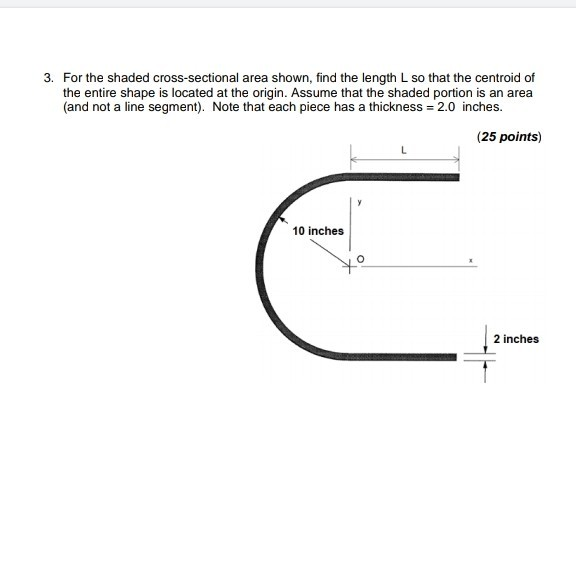 Solved 3. For the shaded cross-sectional area shown, find | Chegg.com