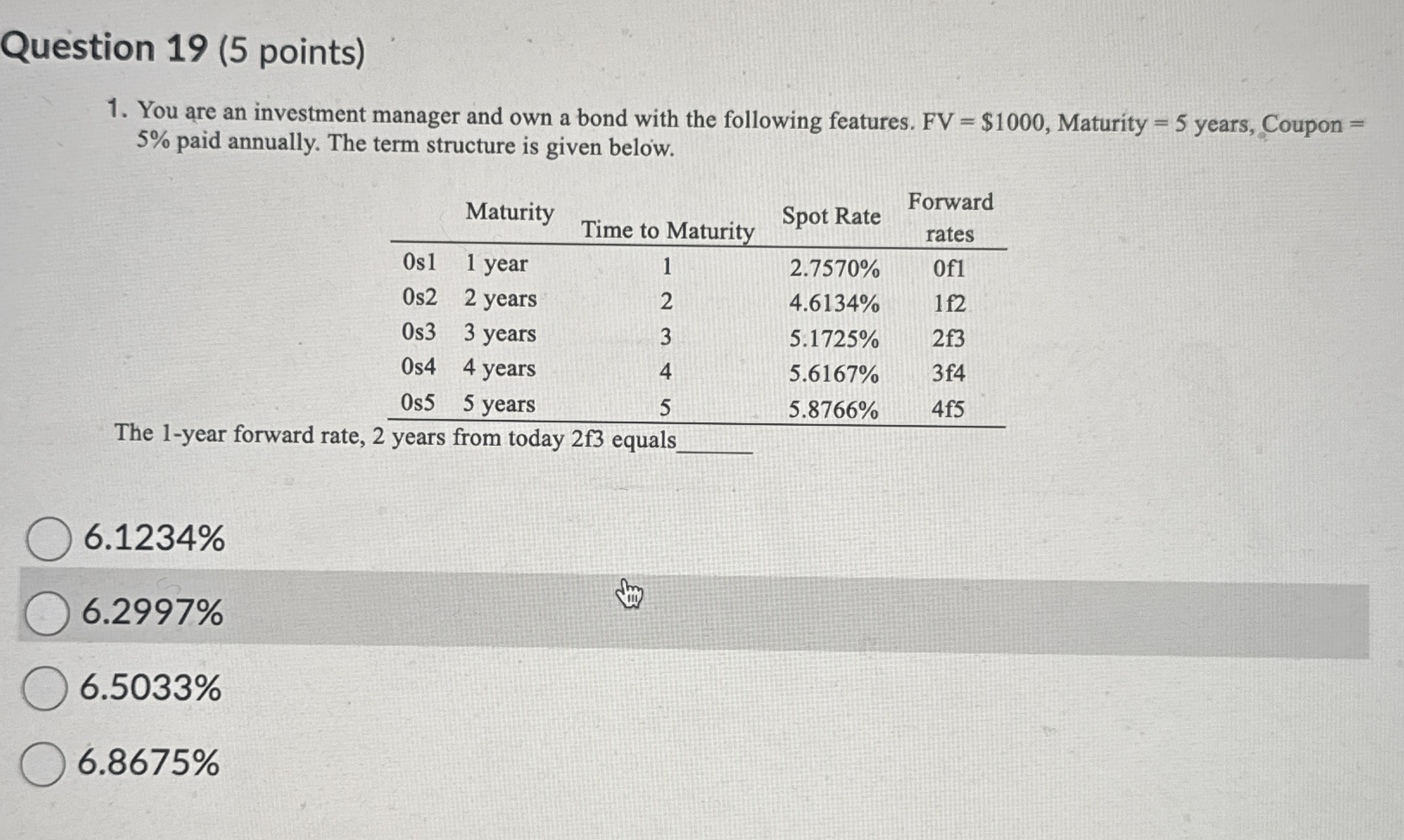 Solved Question 19 (5 ﻿points)You are an investment manager | Chegg.com