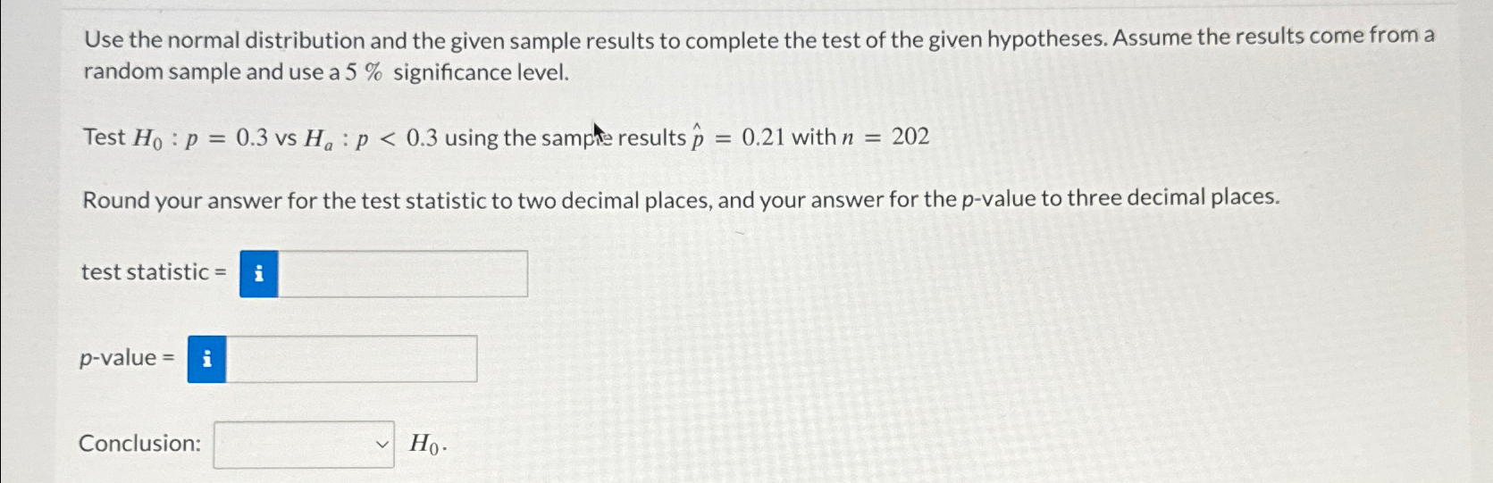 Use the normal distribution and the given sample | Chegg.com