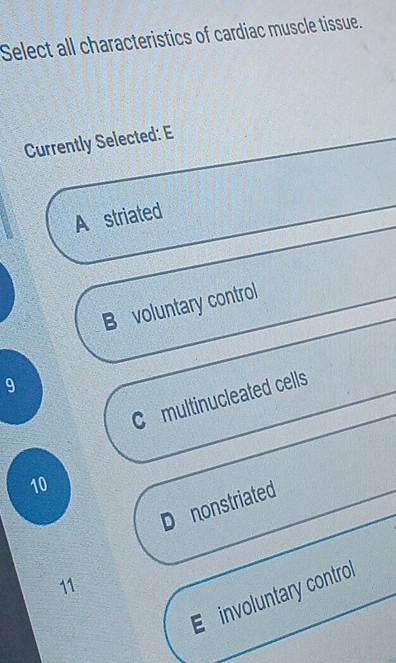 Solved Select all characteristics of cardiac muscle | Chegg.com