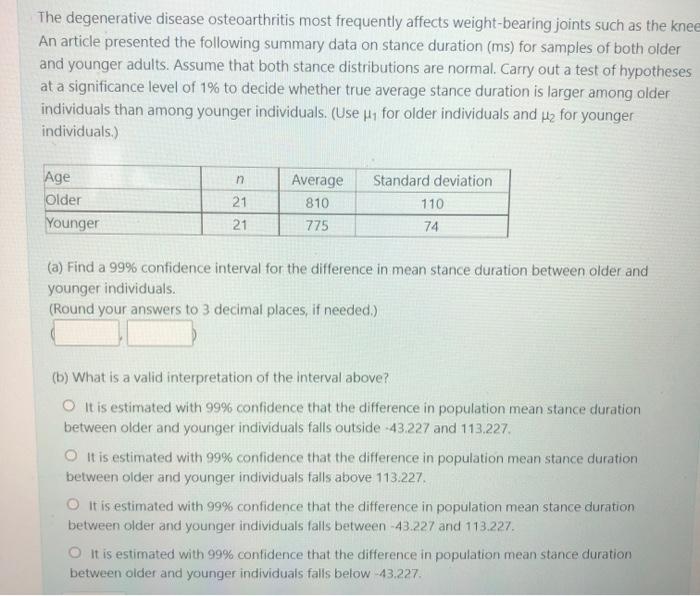Solved The degenerative disease osteoarthritis most | Chegg.com