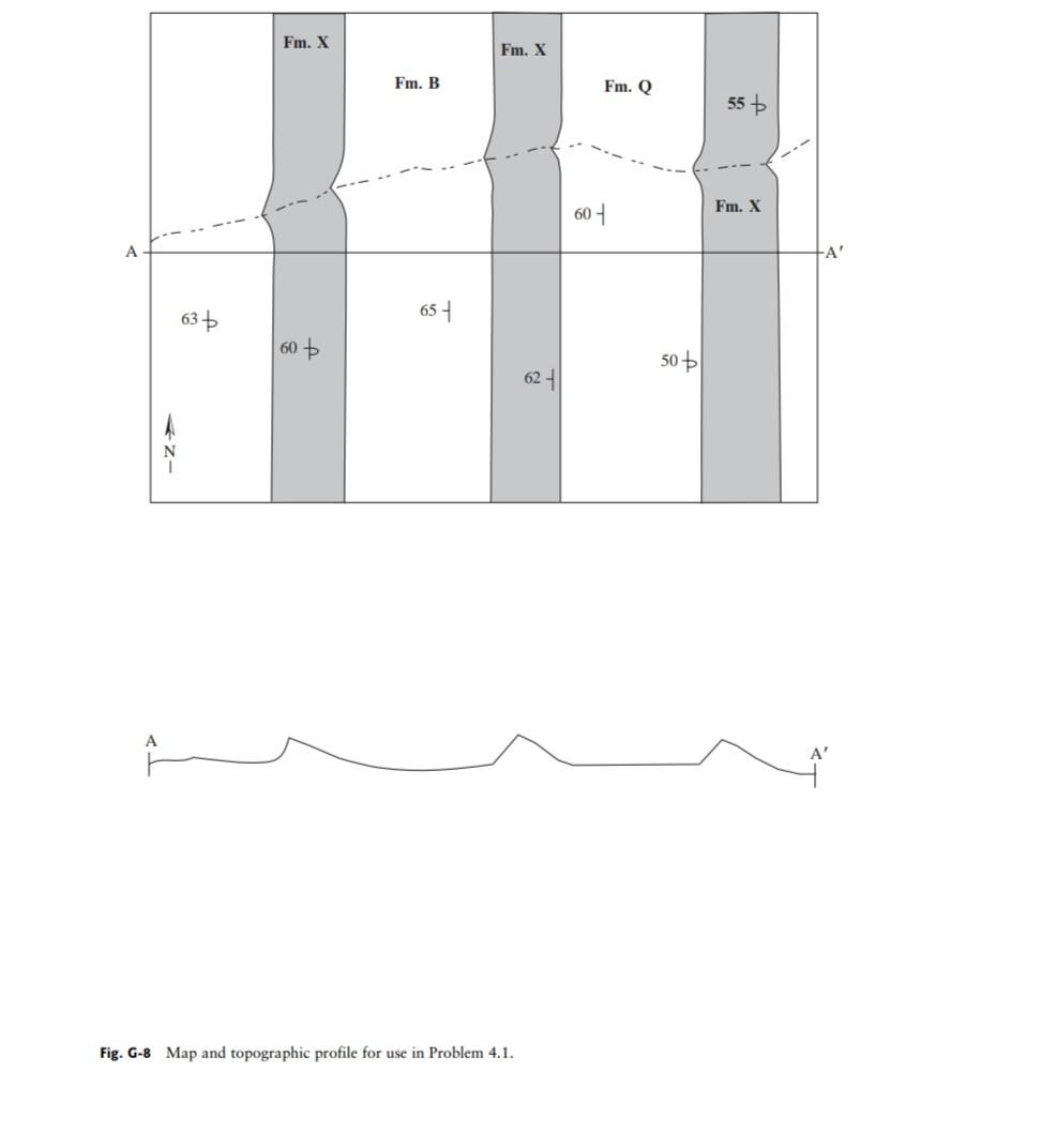 Problem 4.1 Draw structure section A−A′ on Fig. G-8 | Chegg.com Problem 4.1 Draw structure section A−A′ on Fig. G-8 | Chegg.com