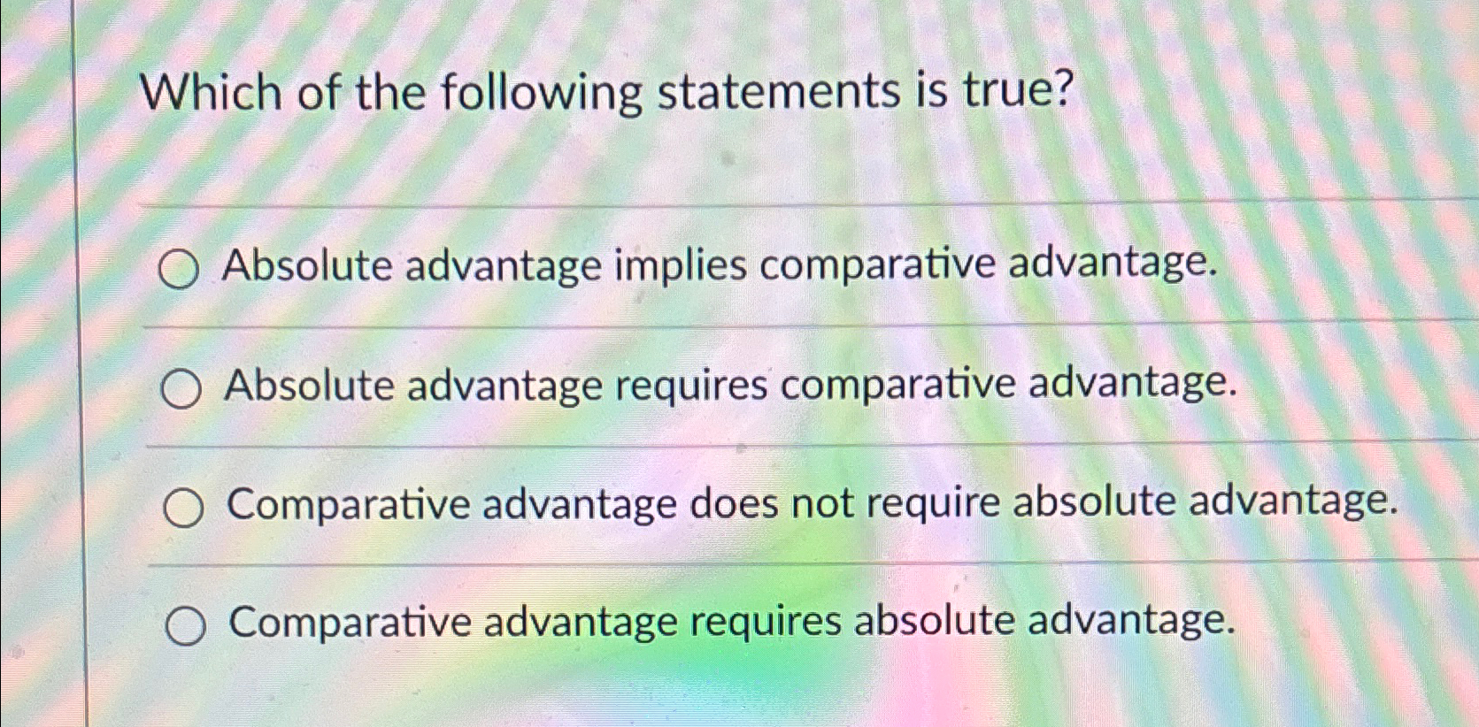 Solved Which of the following statements is true?Absolute | Chegg.com