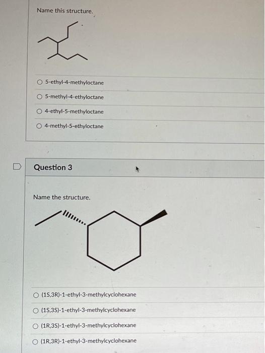 Solved Name this structure, X O 5-ethyl-4-methyloctane | Chegg.com