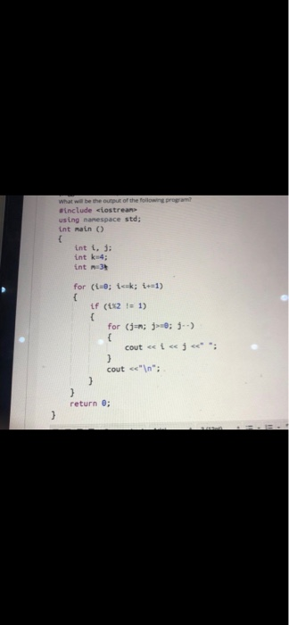 Solved What will be the output of the following program | Chegg.com