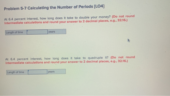 Solved Problem 5-7 Calculating the Number of Periods (L04] | Chegg.com
