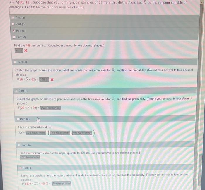 Solved r N N(60,11). Suppose that you form random samples of | Chegg.com