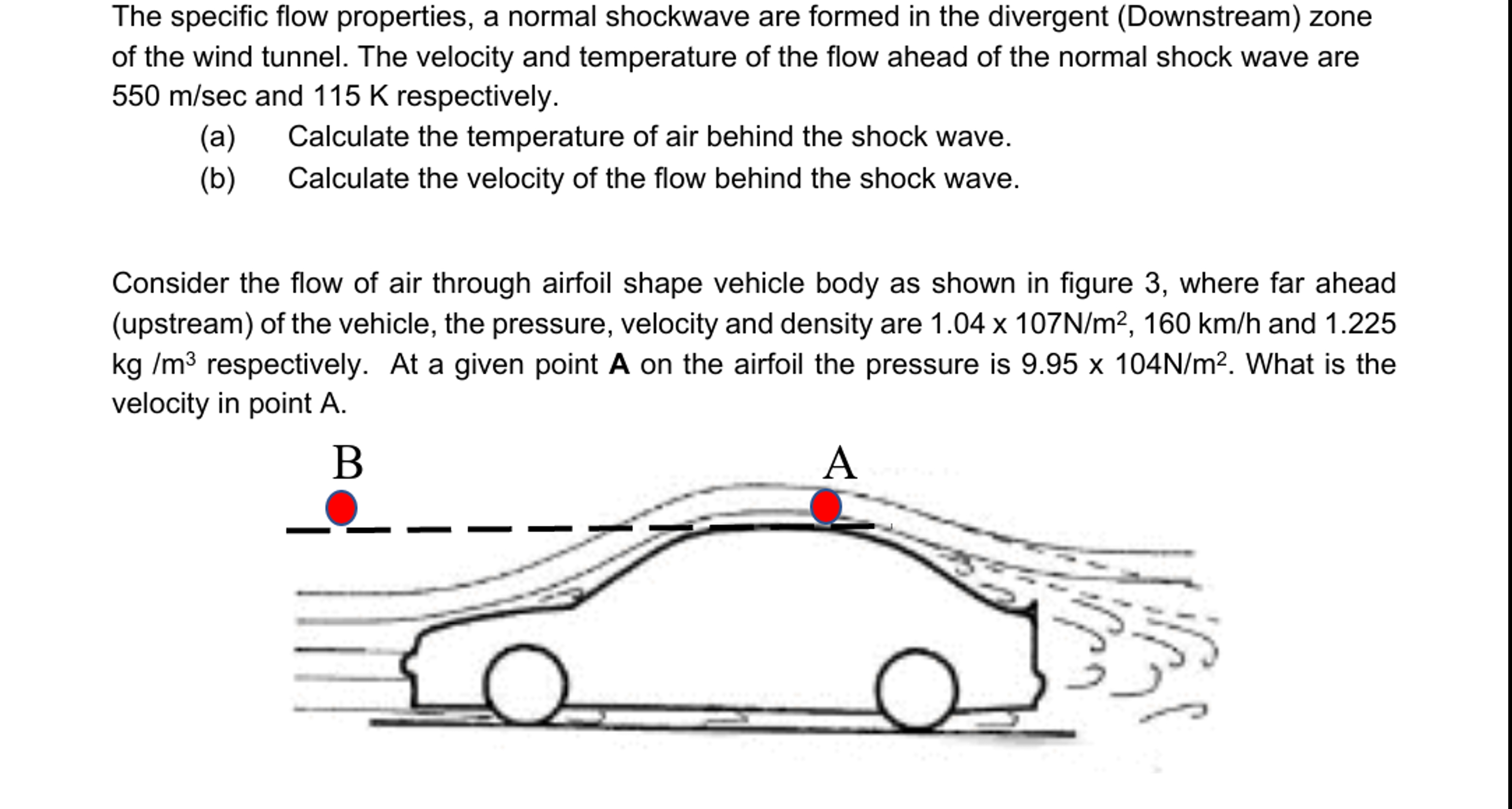 Solved The specific flow properties, a normal shockwave are | Chegg.com