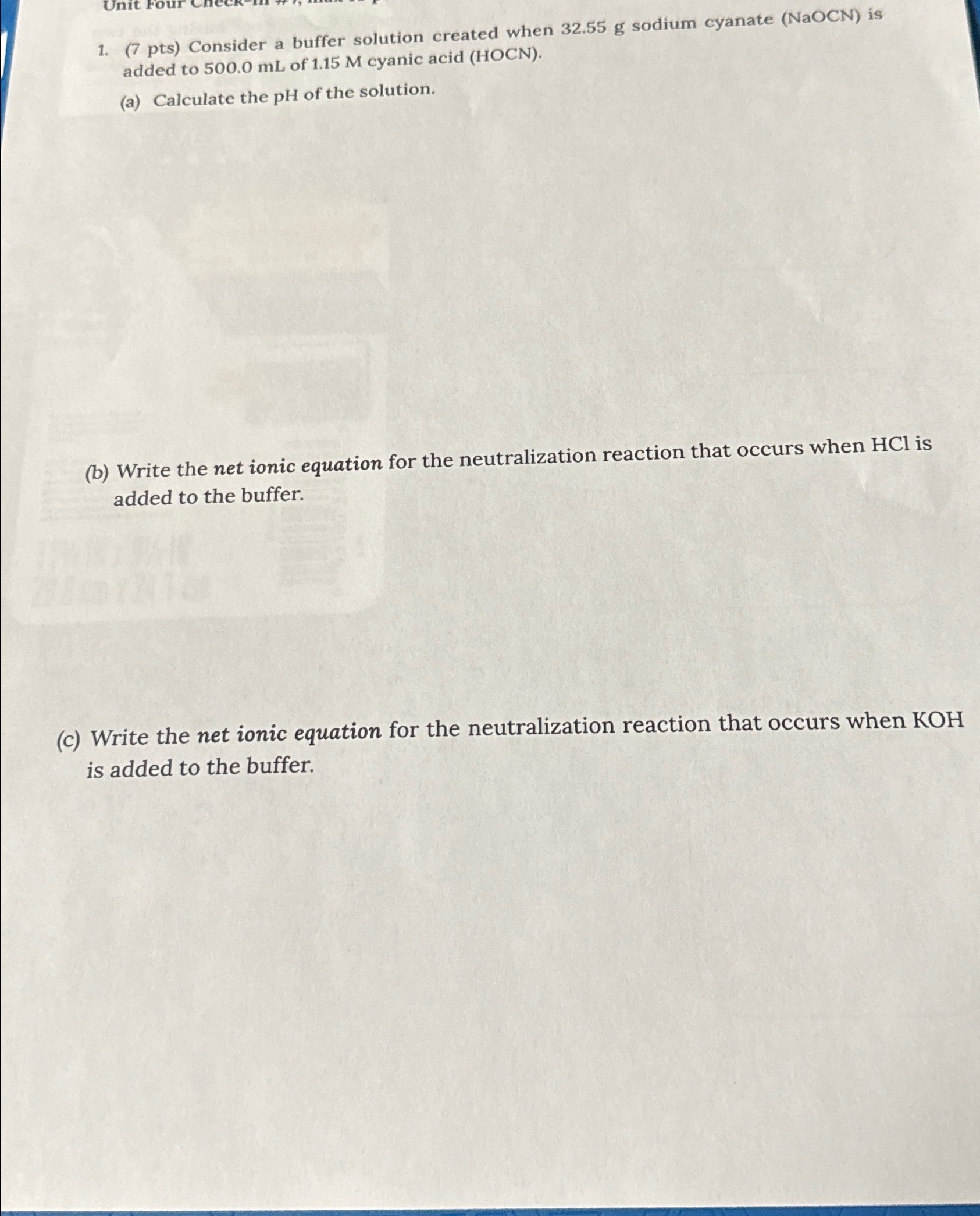 Solved Consider a buffer solution created when 32.55g | Chegg.com