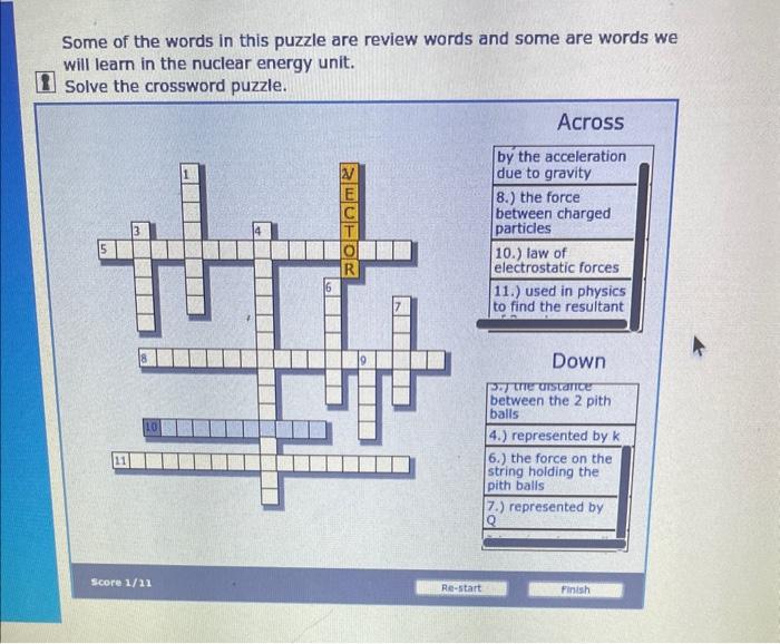 Solved Some of the words in this puzzle are review words and | Chegg.com