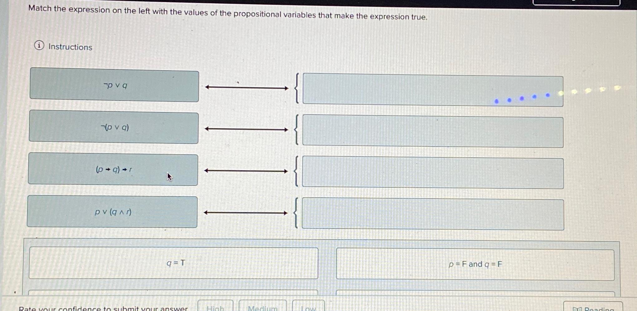 Solved Match the expression on the left with the values of | Chegg.com