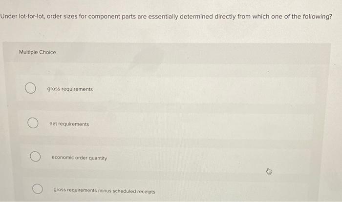 Solved Backflushing takes place Multiple Choice when | Chegg.com Solved Backflushing takes place Multiple Choice when | Chegg.com