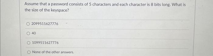 Solved Assume that a password consists of 5 characters and | Chegg.com