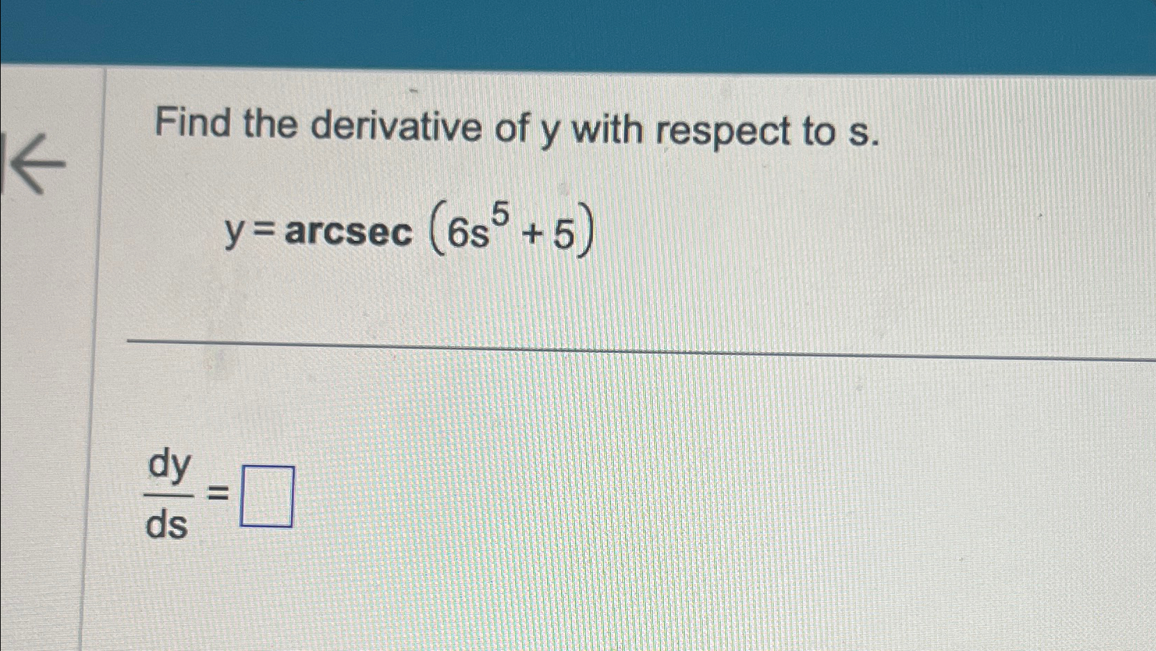 Solved Find the derivative of y ﻿with respect to | Chegg.com
