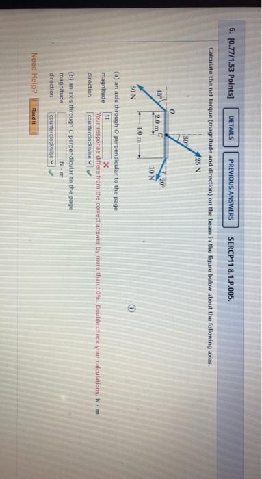 Solved calculate the net torque (magnitude and direction) on | Chegg.com