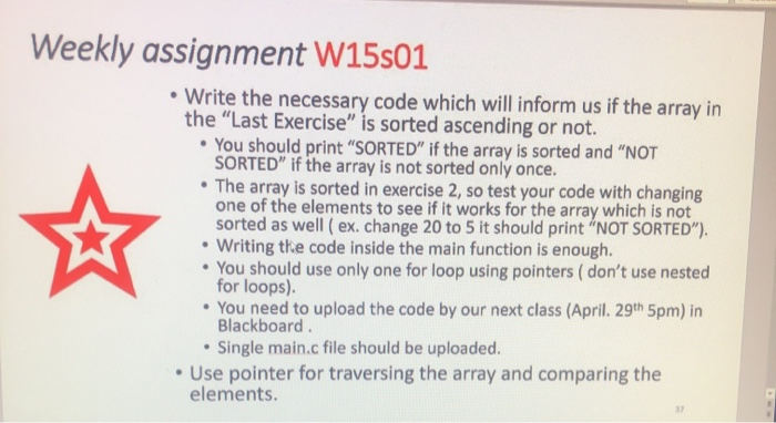Solved Last Exercise • Traversing a 2D Array with a Pointer | Chegg.com