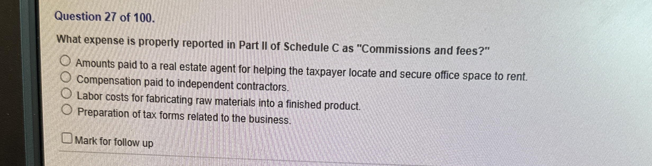 Solved Question 27 ﻿of 100.What expense is properly reported | Chegg.com