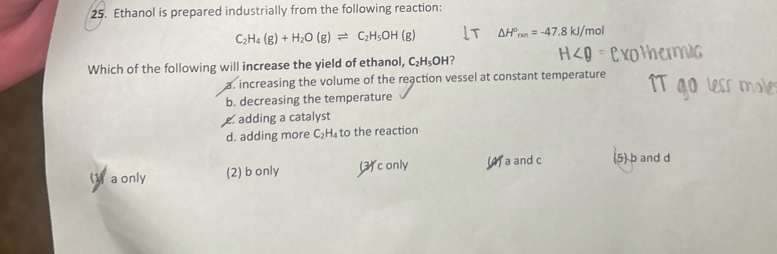 Solved Ethanol is prepared industrially from the following | Chegg.com