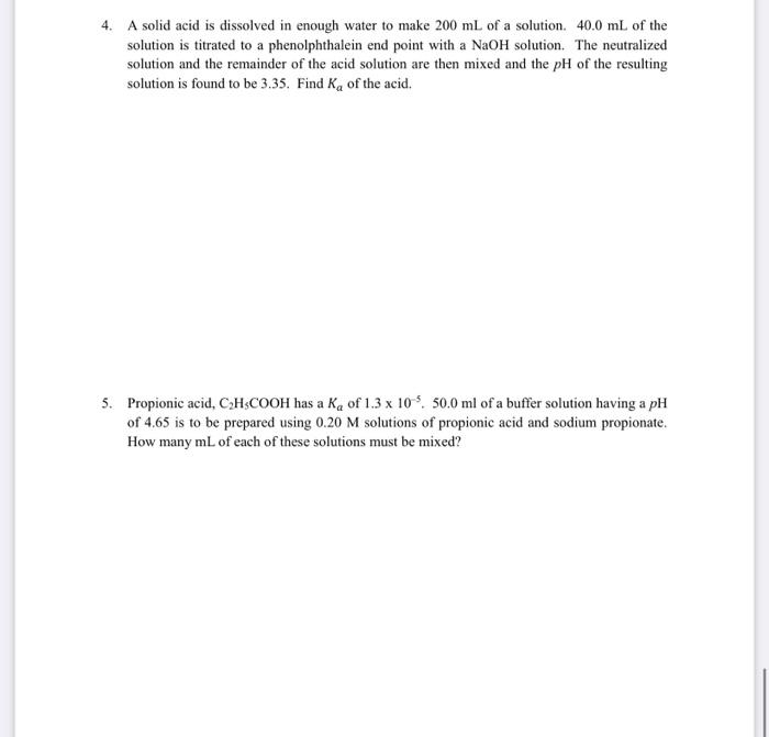 Solved PRE-LABORATORY ASSIGNMENT NAME: SECTION: A 25.0 mL | Chegg.com