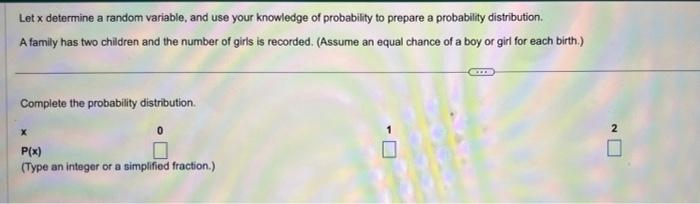 Solved Let x determine a random variable, and use your | Chegg.com