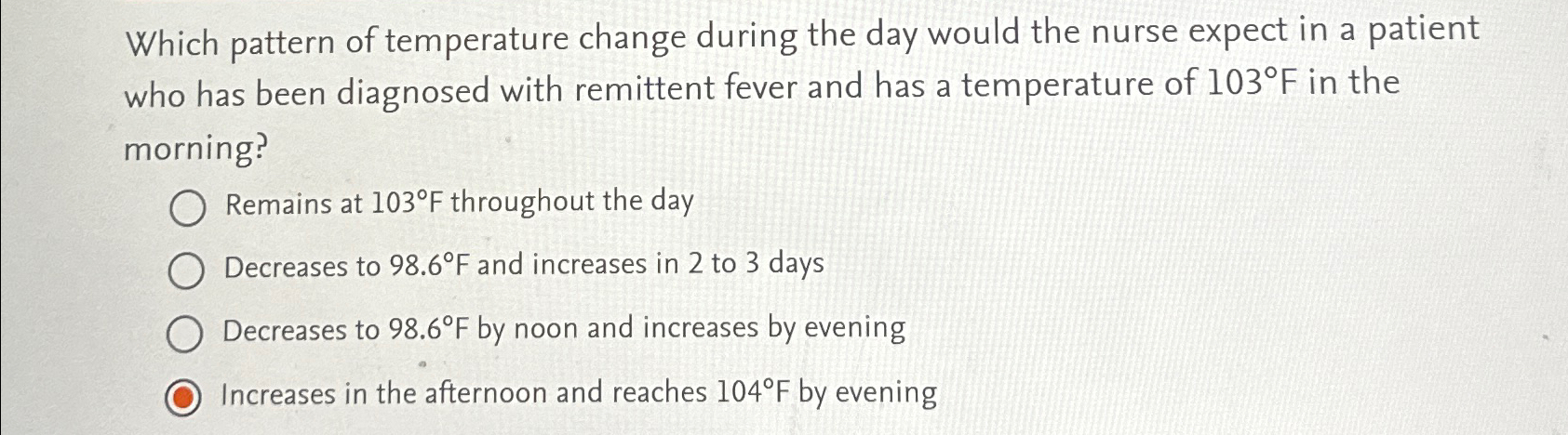 Solved Which pattern of temperature change during the day | Chegg.com