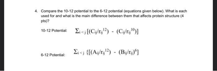 Solved 4. Compare the 10-12 potential to the 6-12 potential | Chegg.com