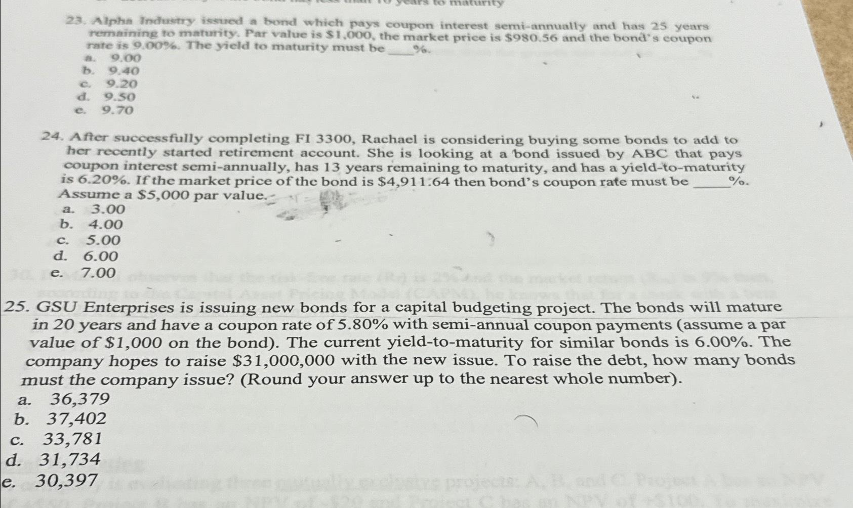 Solved Aphis Industry issuod a bond which pays coupon | Chegg.com