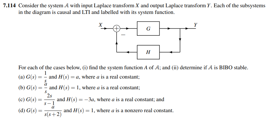 Solved For each of the cases below, (i) ﻿find the system | Chegg.com