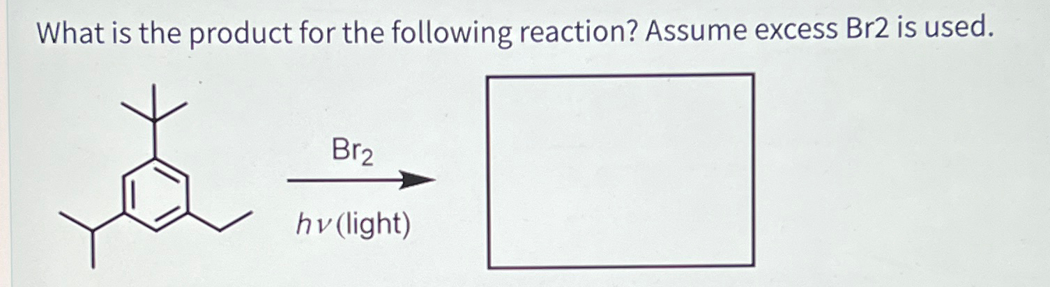 Solved What is the product for the following reaction? | Chegg.com