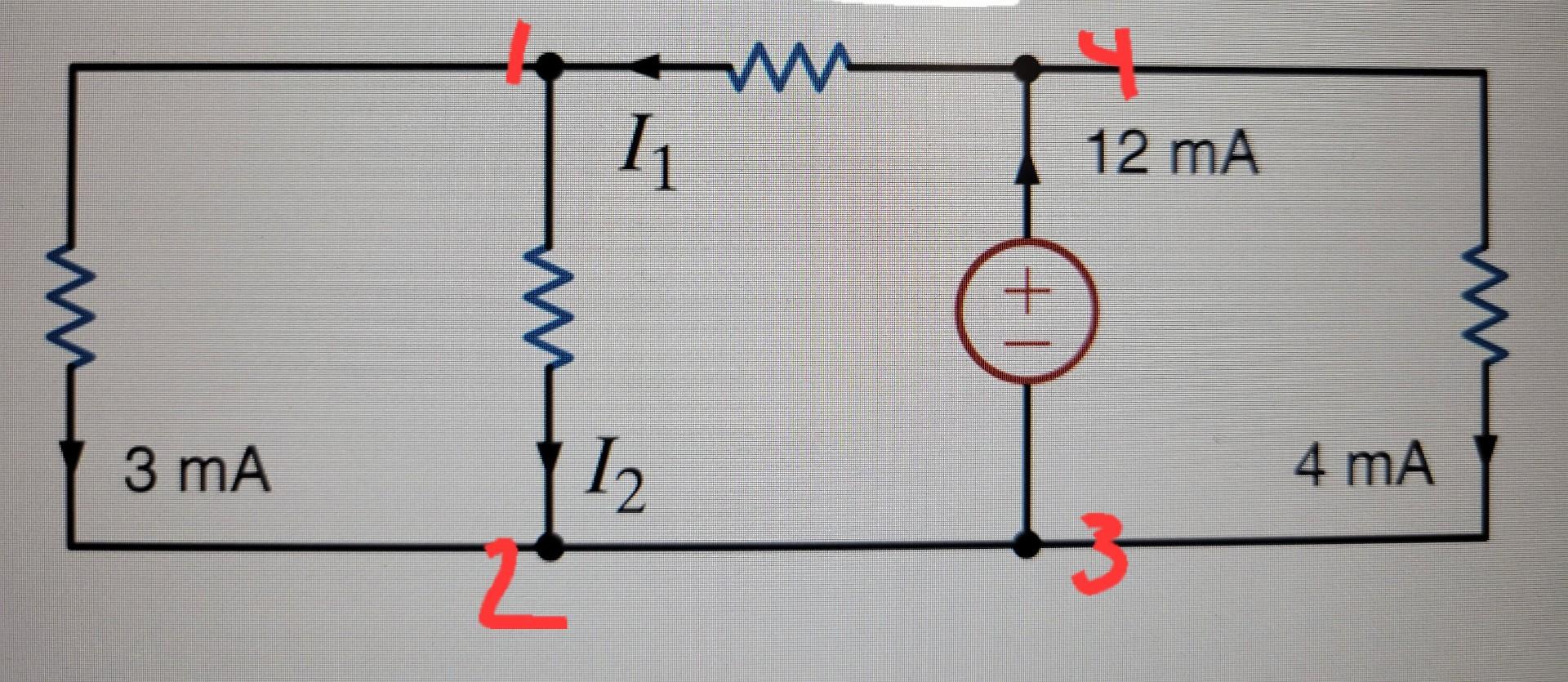 Solved Find the current at each node: I1, I2, I3, amd I4. | Chegg.com