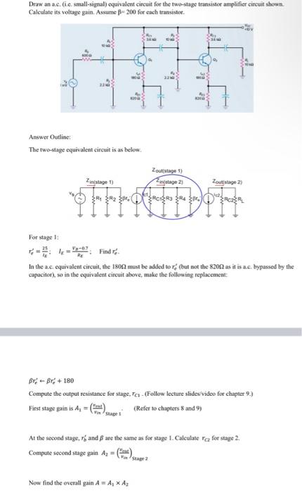 Solved Draw an ac. li.e small-signal) equivalent circuit for | Chegg.com