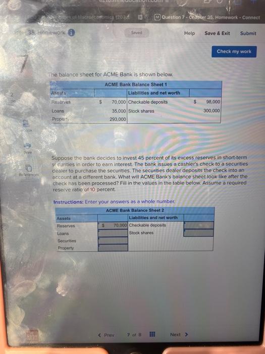 Solved The balance sheet for ACME Bank is shown below. | Chegg.com