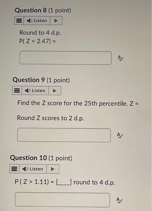Solved Round to 4 d.p. P(Z