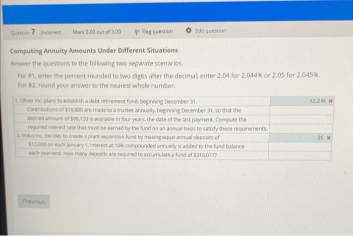 Solved Computing Annuity Amounts Under Different Situations | Chegg.com