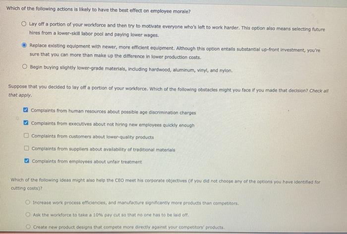 Solved Which of the following actions is likely to have the | Chegg.com