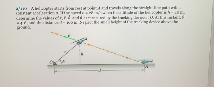 Solved 2/116 A helicopter starts from rest at point A and | Chegg.com